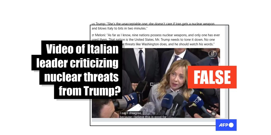 [FACT-CHECK] Meloni did not tell Trump to ‘watch his words’